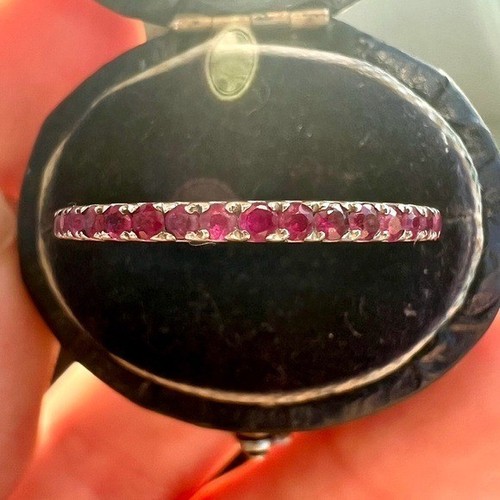 LeVian designer solid 14k white gold genuine ruby band | eBay