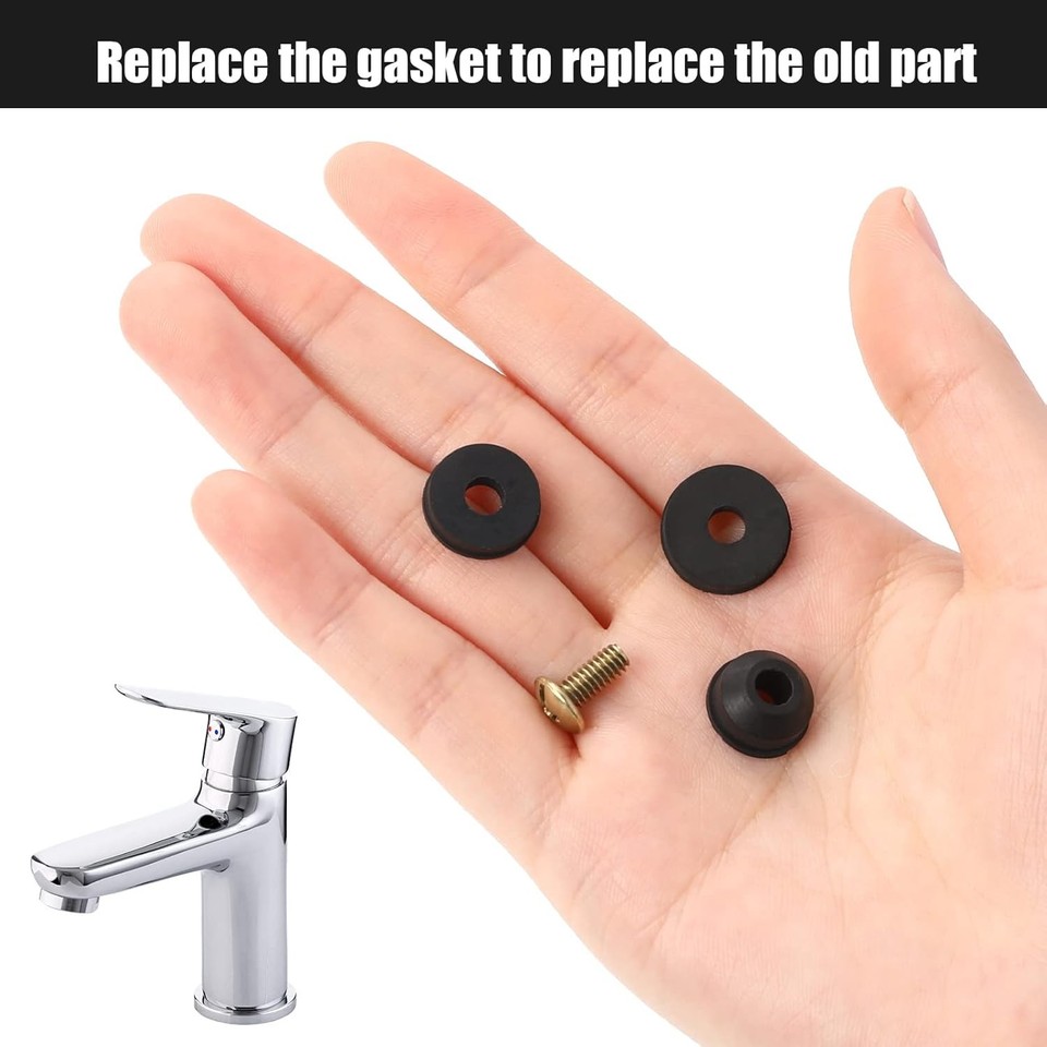 58 pack faucet washer assortment kit flat beveled rubber repairing ...
