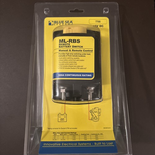 Blue Sea 7700 ML-RBS Remote Battery Switch with Manual Control Marine ...