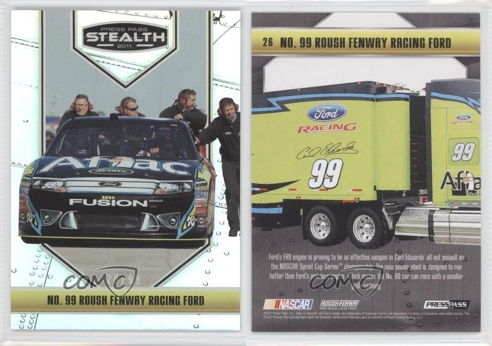 2011 Stealth Holofoil 28/99 Carl Edwards No 99 Roush Fenway Racing Ford ...