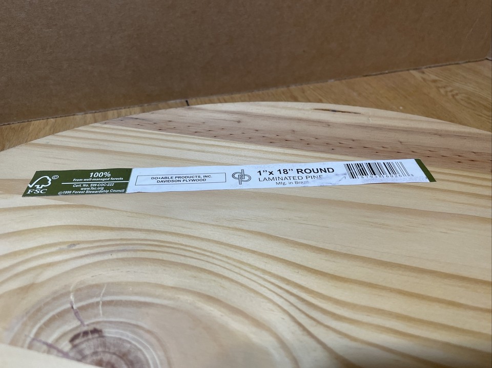1" x 18" Laminated Pine Round | eBay