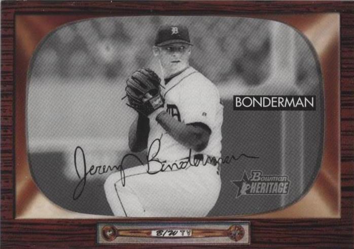 2004 Bowman Heritage - Jeremy Bonderman #187 Black & White for sale ...