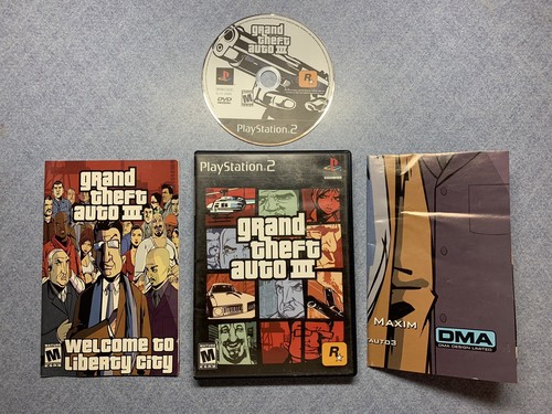 Grand Theft Auto III GTA 3 (Sony PlayStation 2, PS2) Black label ...