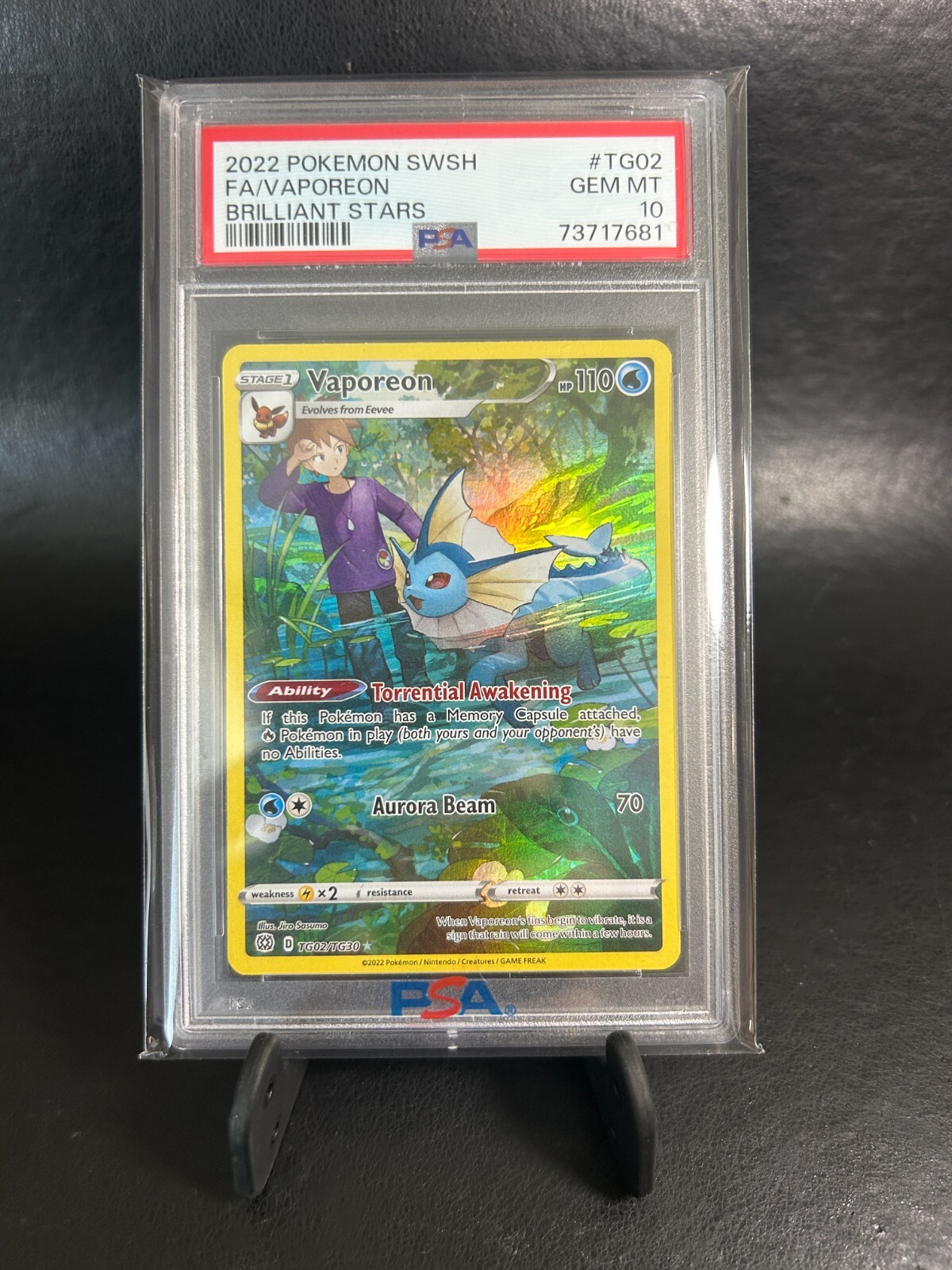 Vaporeon 2022 Sword & Shield: Brilliant Stars #TG02/TG30 Trainer ...