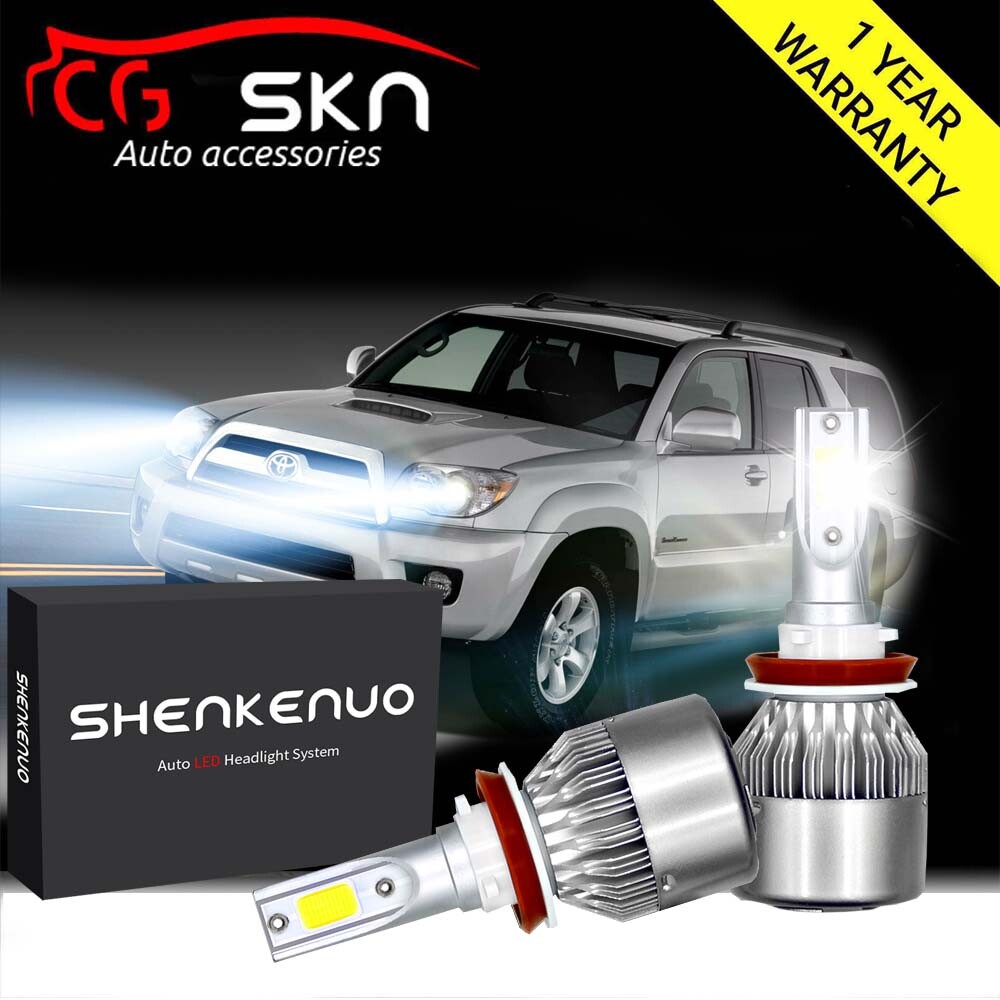 2PC H11 LED Headlight Bulbs Conversion Kit for Toyota 4runner 2007-2019 ...