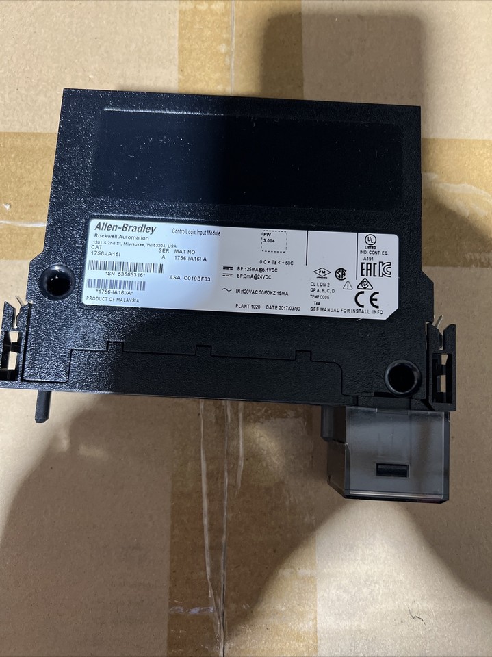 Allen Bradley 1756-IA16I ControlLogix 120Vac Isolated Input, 16 ...