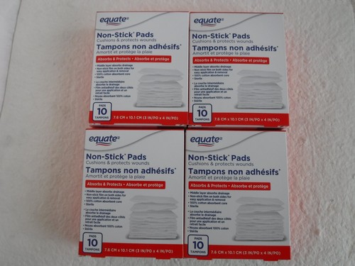 equate Large Non-Stick Pads 3" X 4" (4x Box of 10 Each) | eBay