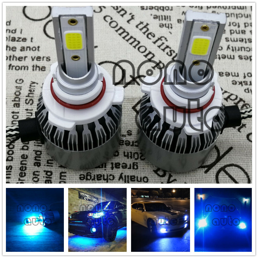 2x 9005 HB3 Super Bright 8000k Ice Blue LED Headlight Bulbs 8000LM Kit ...