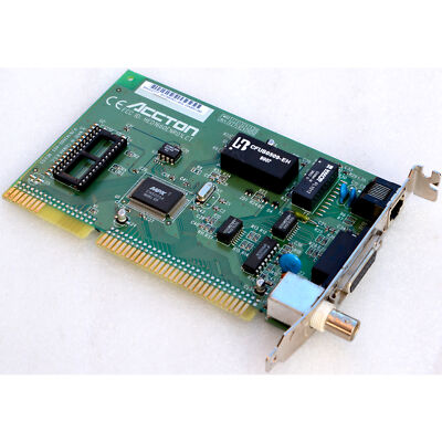 Vintage Accton Isa Lan Network Card BNC RJ-45 RJ45 142660-403 EN1660R01 ...