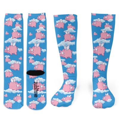 Flying Pigs Knee Socks - Footnotes Novelty Socks | eBay
