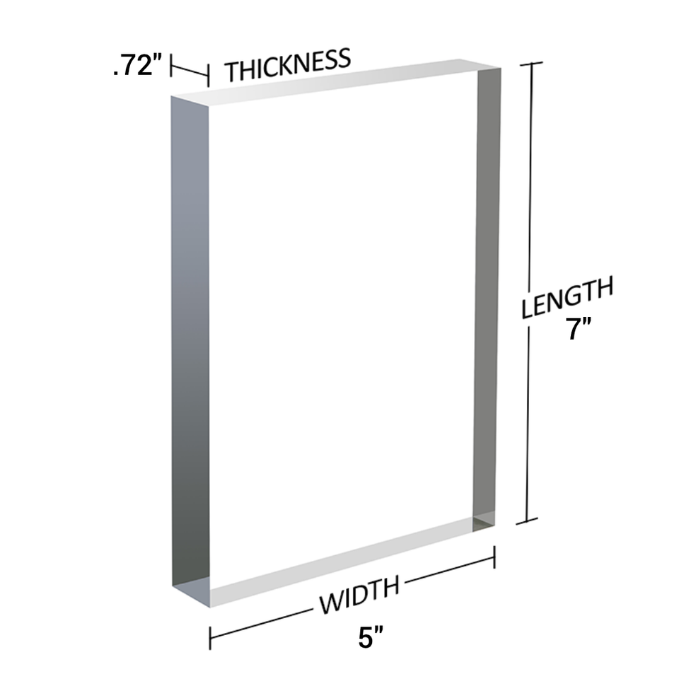 3-Pack Acrylic Award Blank. Cast Acrylic Block for Laser or Rotary ...