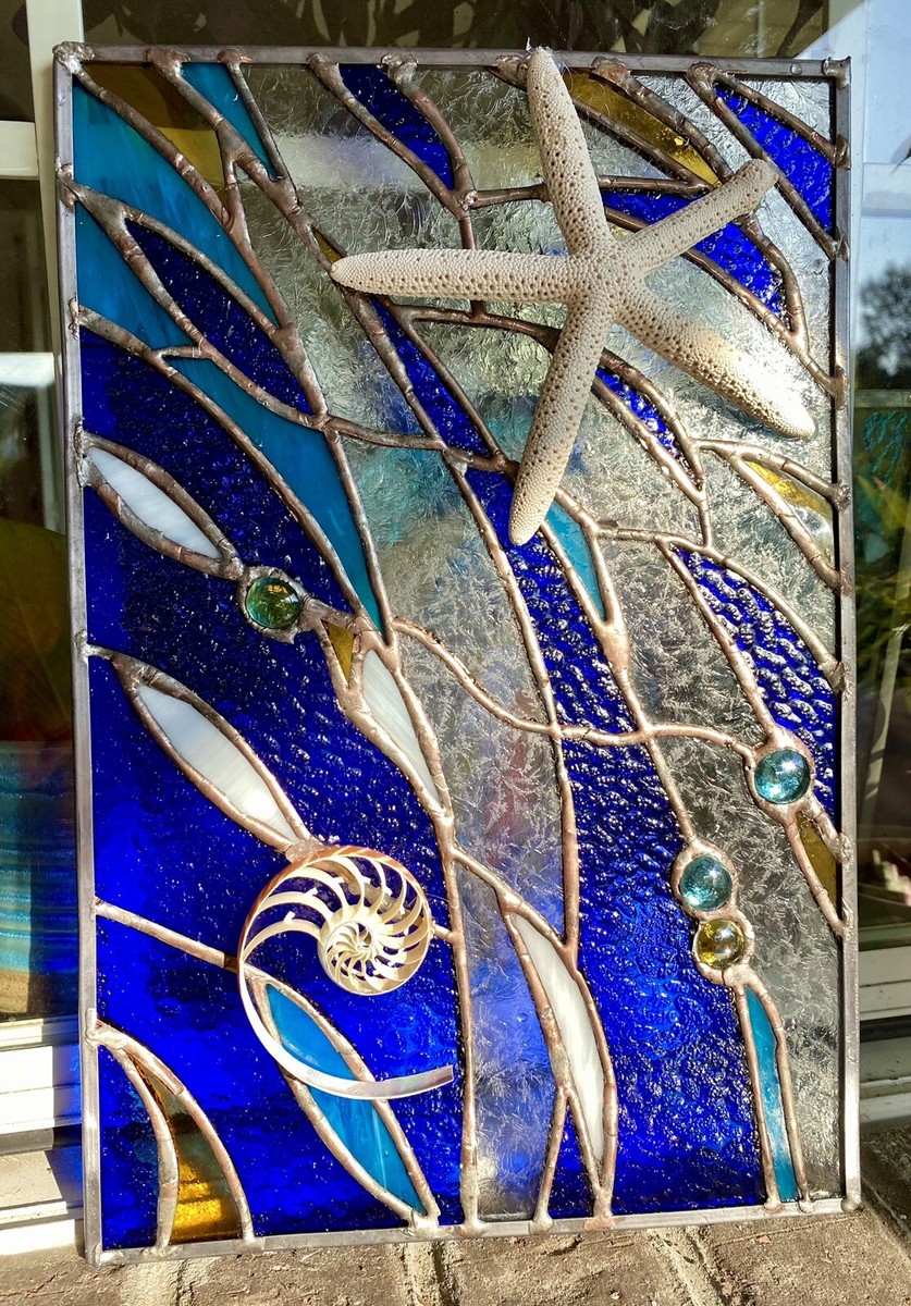 Ocean Stained Glass Medallion