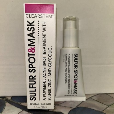 CLEARSTEM Sulfur SPOT&MASK – Acne Spot Treatment & Preventative Mask | eBay