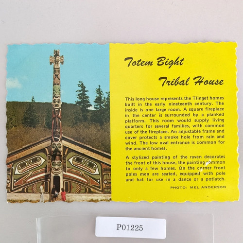 Ketchikan Alaska Totem Bight Tribal House 1970s 4x6 Deckle Postcard ...