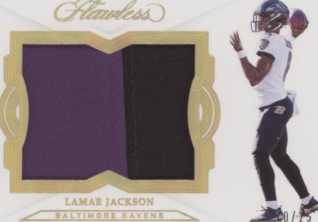 2018 Panini Flawless - Rookie Patches Lamar Jackson #RP-LJ /25 (MEM, RC ...