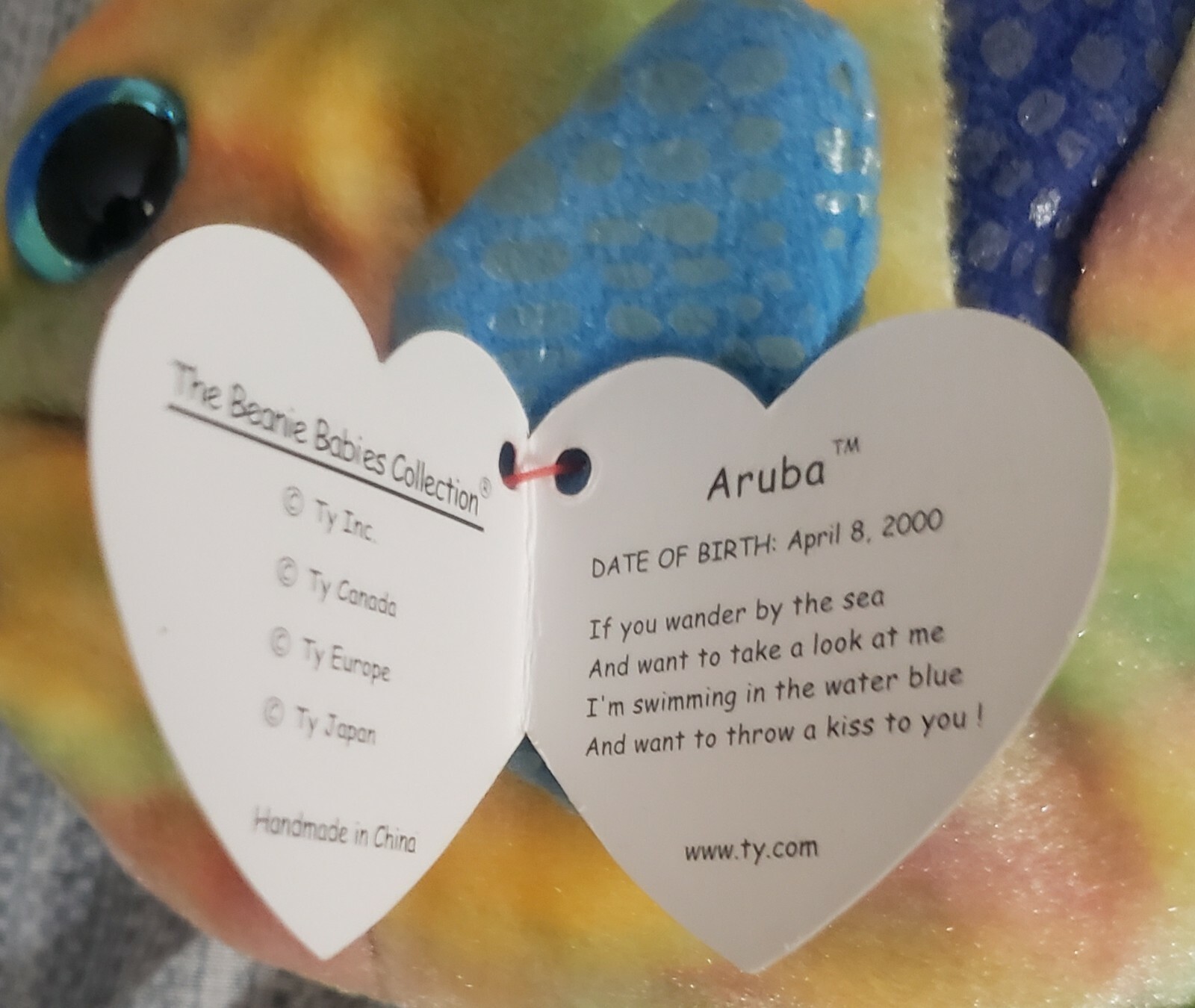 Ty Aruba Tropical Angel Fish Beanie Baby Retired 2000 for sale online ...