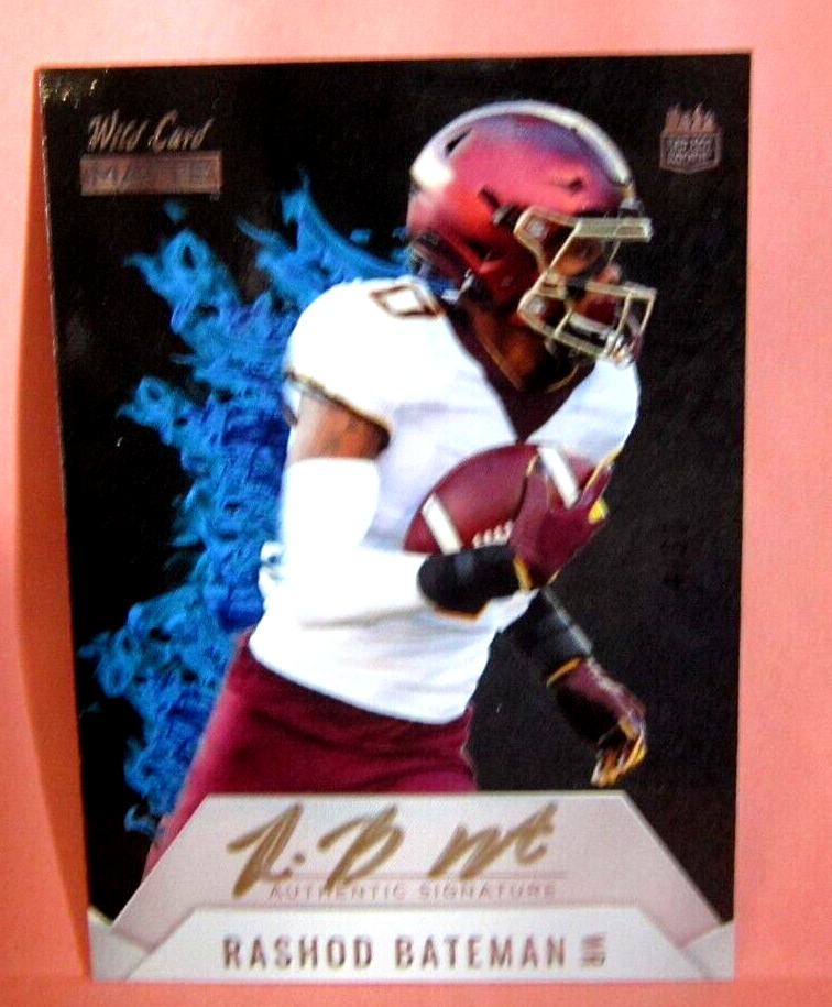 Rashod Bateman RC 2021 Wild Card Matte Blue Flame Rookie Auto#4/30 ...