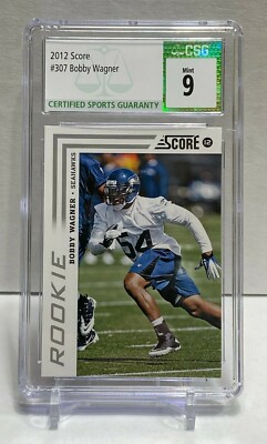 Bobby Wagner Rookie Card Graded CSG 9 Mint 2012 Score Football #307 Pop ...