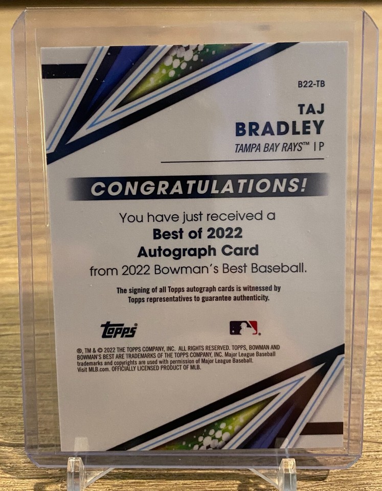 2022 Bowman's Best Taj Bradley Gold Lava Refractor #'d /75 Rays | eBay