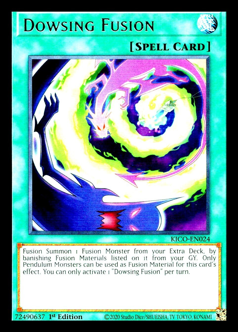 A220 YUGIOH SPELL DOWSING FUSION KICO-EN024 | eBay