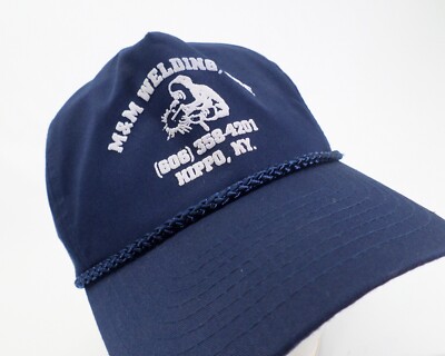 M&M Welding Inc Hat Cap Hippo KY Rope Snapback Adjustable Blue | eBay