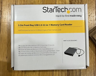 Startech 35FCREADBK3 7 Port USB 2.0 microSD Internal Multi Memory Card ...