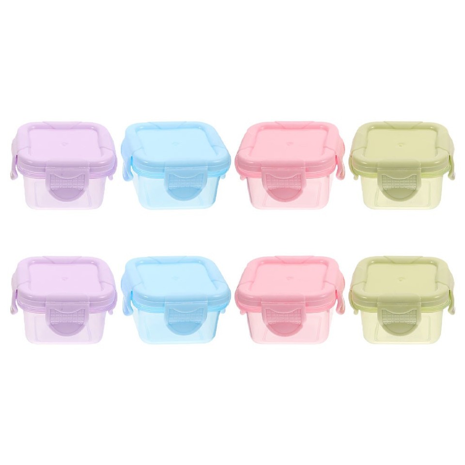 8 Pcs Portion Control Cups Meal Boxes Freezer Containers Food Storage ...
