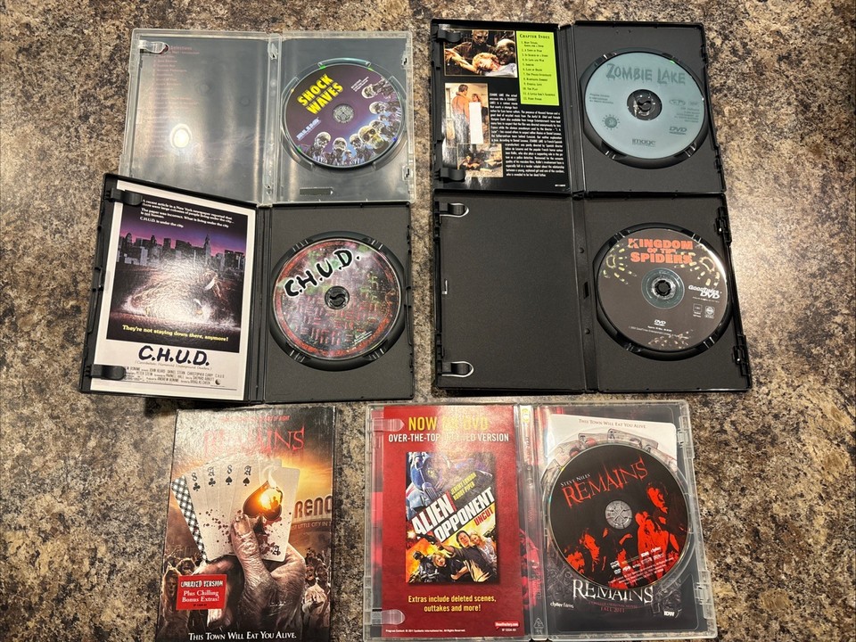 Huge Horror DVD Lot Evil Dead Alive Zombie Lake Pontypool CHUD Sleeping ...