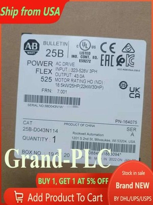 AB 25B-D043N114 PowerFlex 525 22KW AC Drive New Factory Sealed | eBay