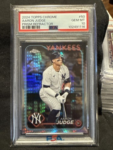 2024 Topps Chrome #50 Aaron Judge Prism Refractor PSA 10 | eBay
