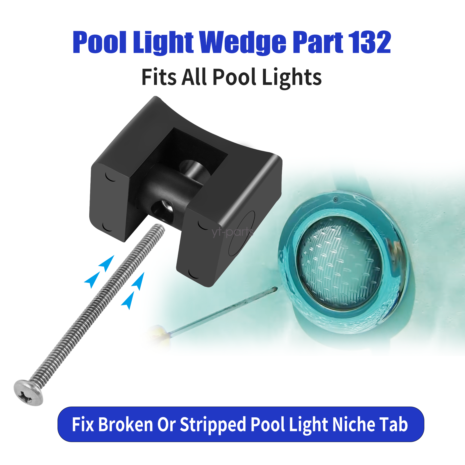 Pool Light Wedge Repair Kit Pack of 3 For Broken Swimming Pool Niche | eBay