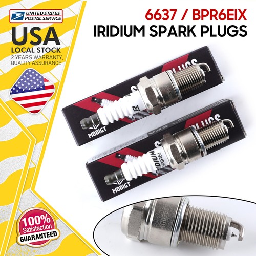 OEM-Grade 6637/BPR6EIX 4X Iridium Resistor Spark Plugs for Superior ...