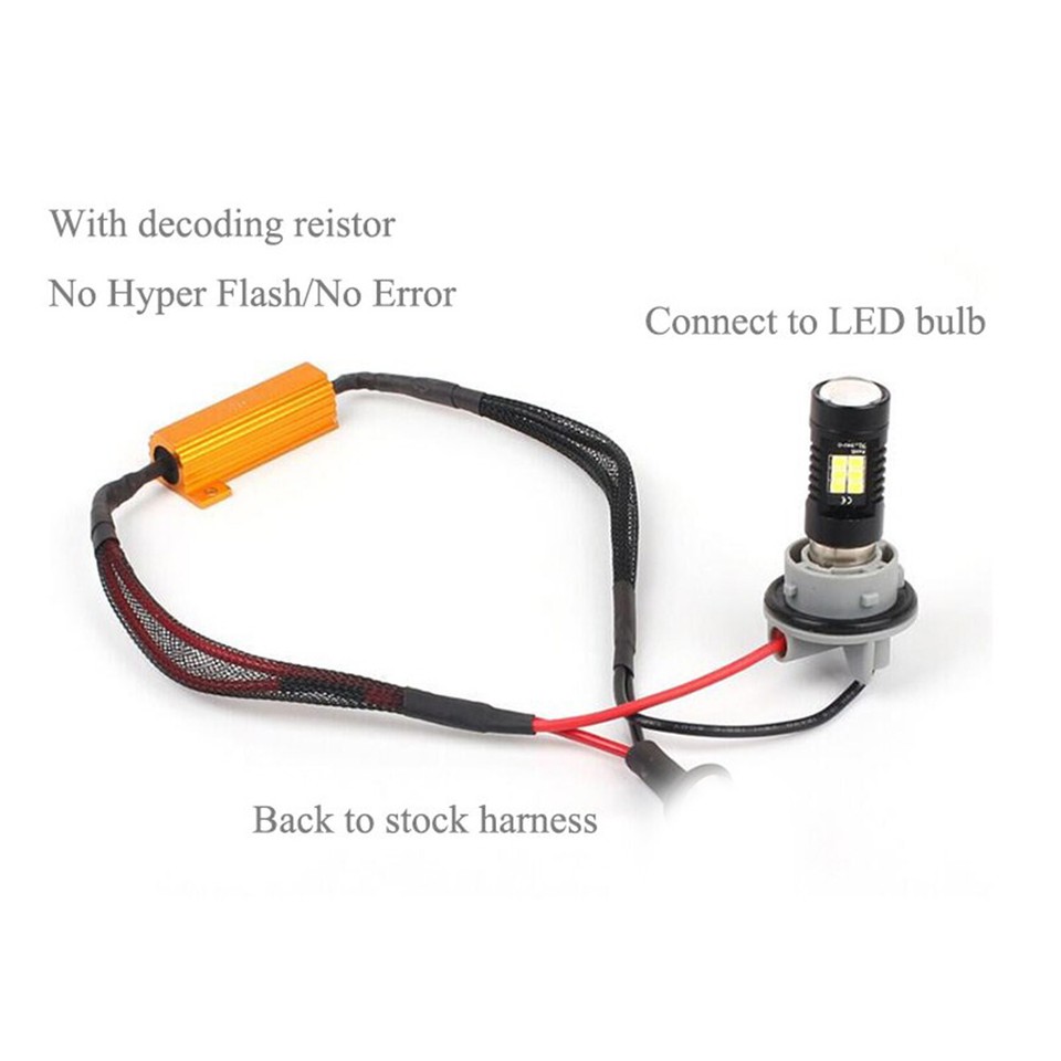 LED Resistor Kit 3157 Relay Harness Adapter Anti Flicker Error Decoder ...