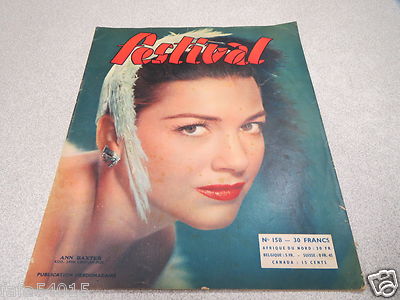 MAGAZINE REVUE JOURNAL FESTIVAL CINEMA N° 158 ANN ANNE BAXTER 1951 * | eBay
