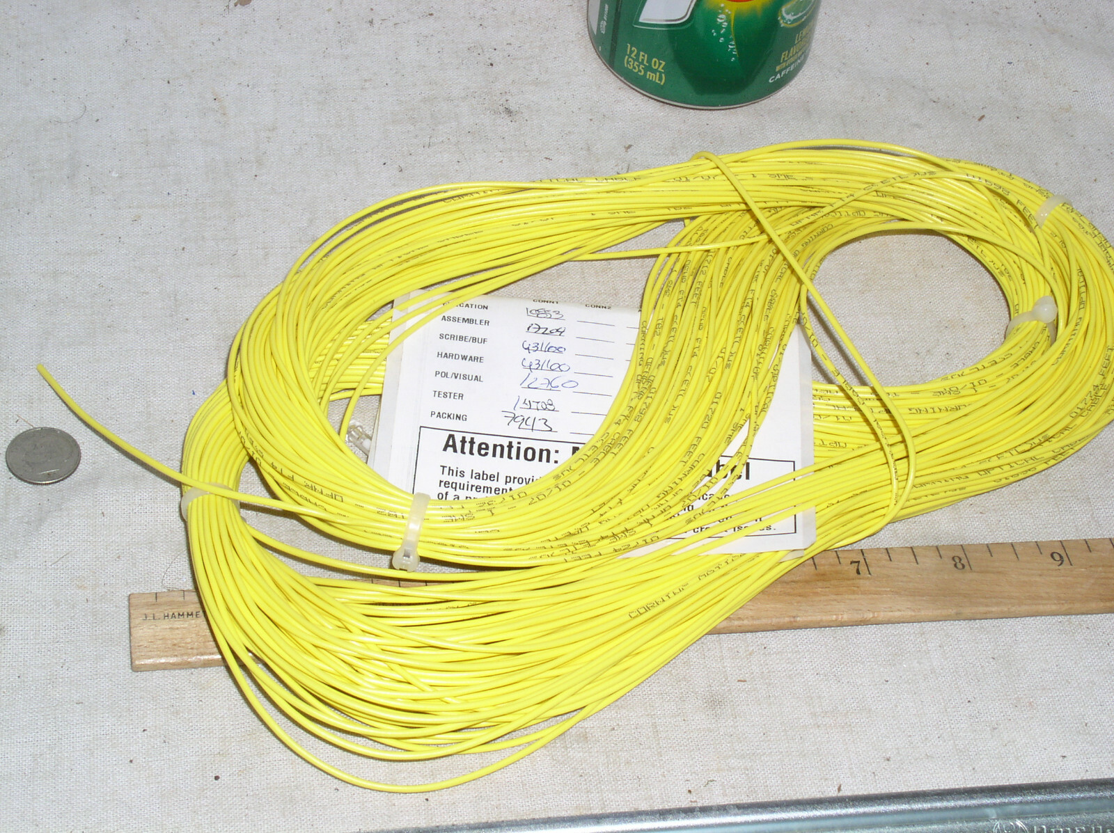 200FT CORNING STUPC FIBER OPTIC CABLE 1F 1.6 08/06-1 SME TB2 OFNR-FT4 ...