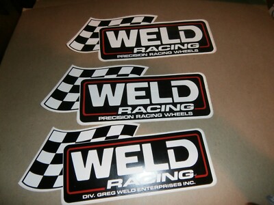 3 Vintage Weld Racing Wheels Greg Weld Enteprises Decals Stickers | eBay