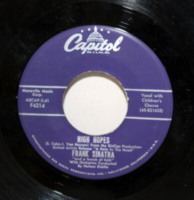 Frank Sinatra High Hopes + All My Tomorrows ~ 1959 Capitol F4214 ~ Jazz ...