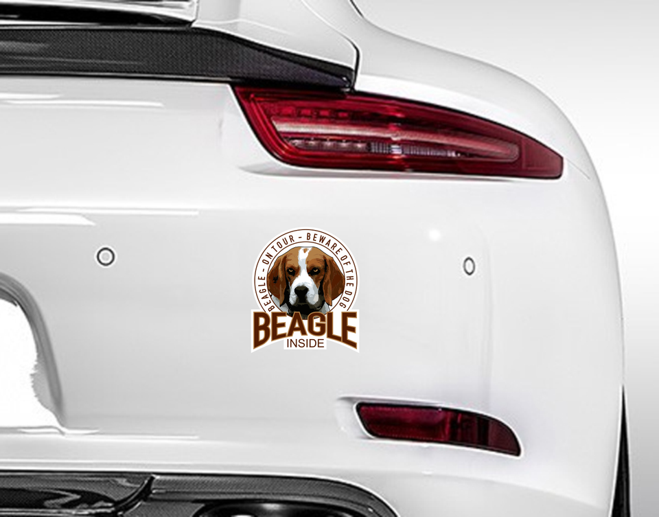 Beagle 6 x Aufkleber Karte Sticker-Bogen - PKW Auto Fahne Flagge Decal ...