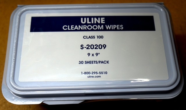 Uline Cleanroom 70 Isopropyl Alcohol Virus Wipes Class 100 9 X 9" 30 ...
