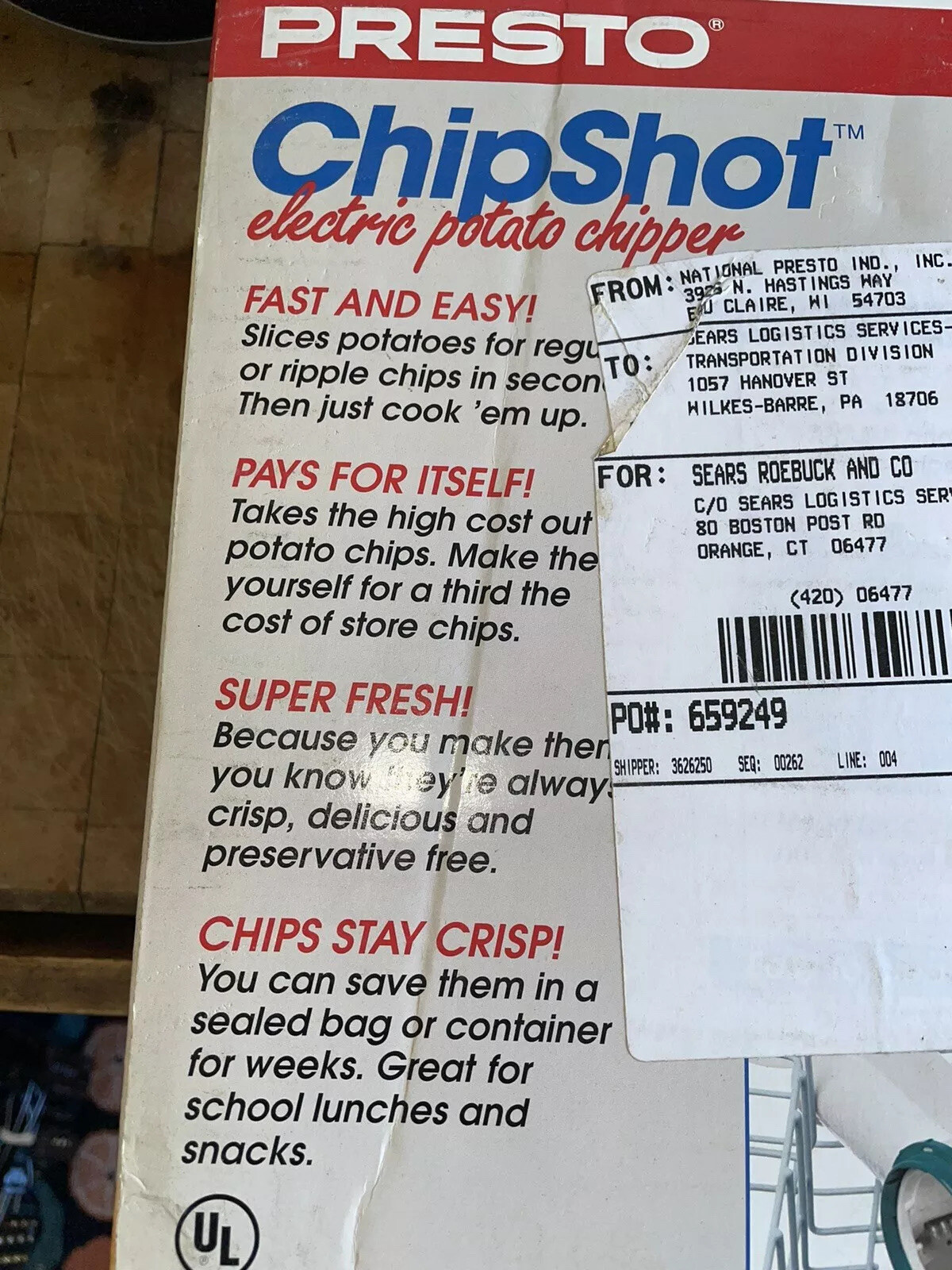 Presto Chip Shot Electric Potato Chipper 02960 Regular or Ripple for ...