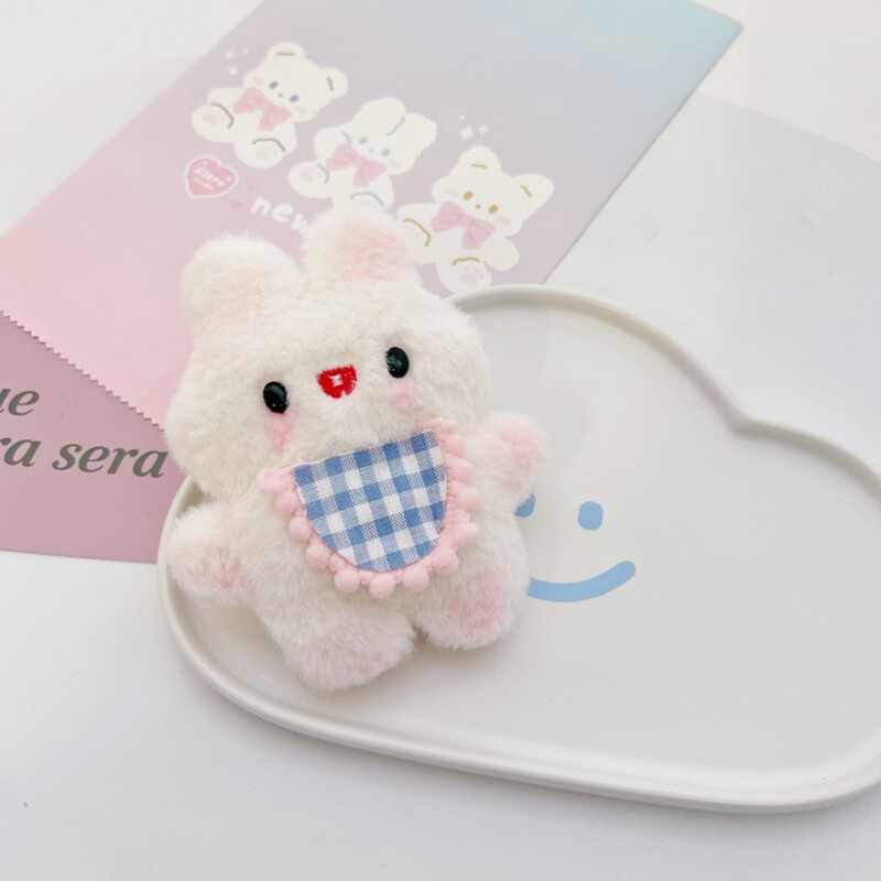 Plush Bib Rabbit Doll Toy Keychain Cute Bunny Bag Pendant Charm Gift ...