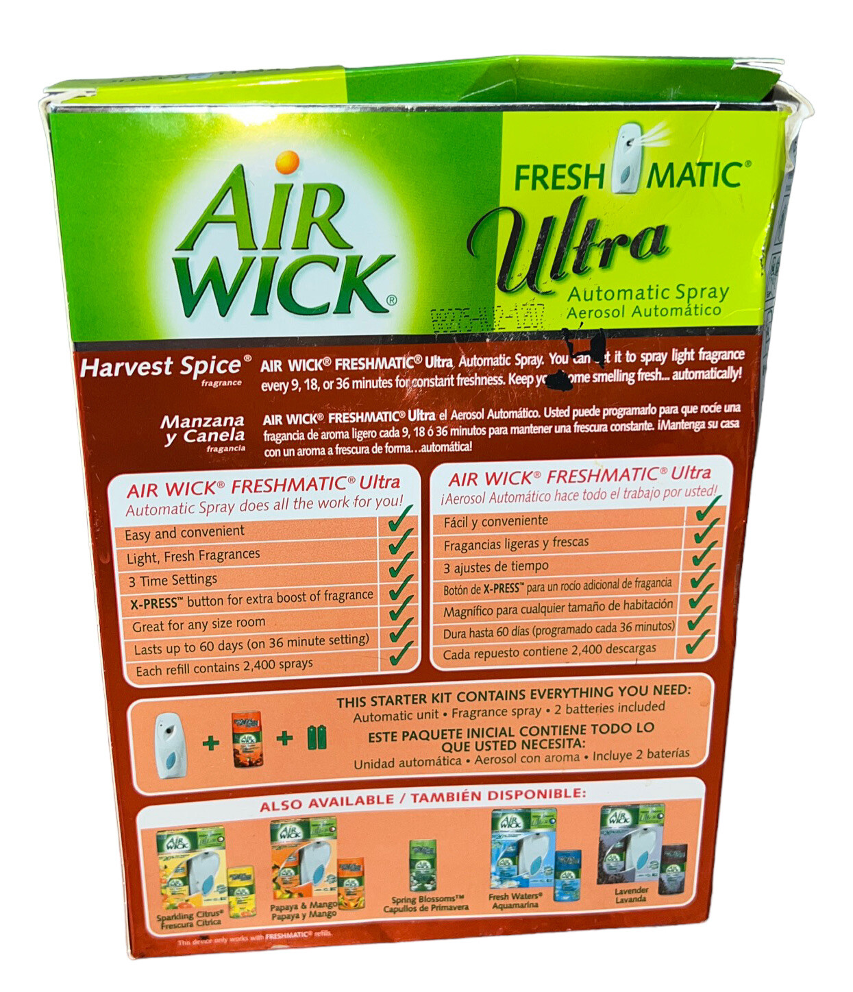 Air Wick FreshMatic HARVEST SPICE Motion Sensor Aerosol Automatic Spray ...