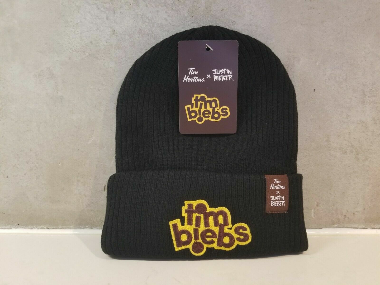 Official Collector Edition Justin Bieber Tim Hortons Beanie Toque Black ...