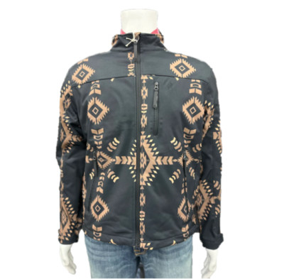 Hooey Men's "Jesse" Black Aztec Printed Softshell Jacket HJ109BKTN | eBay