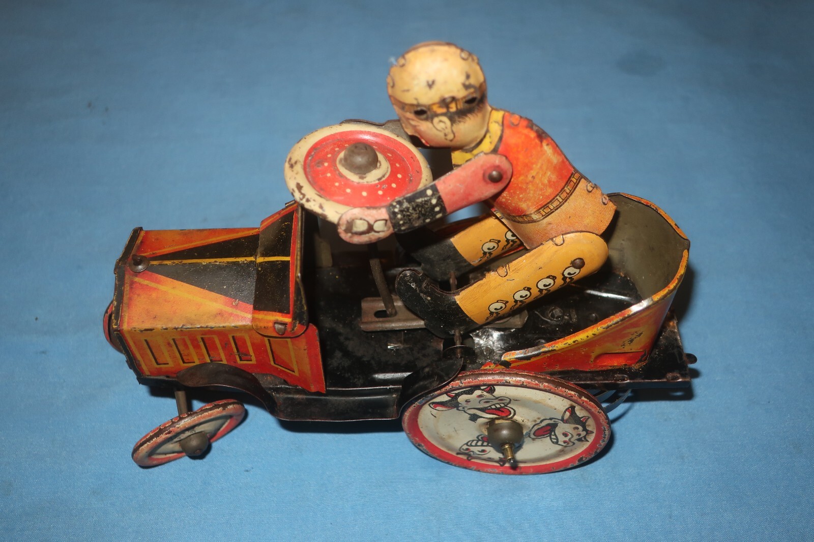Louis Marx Tin Wind-Up Cowboy Whoopee Car. Working | eBay