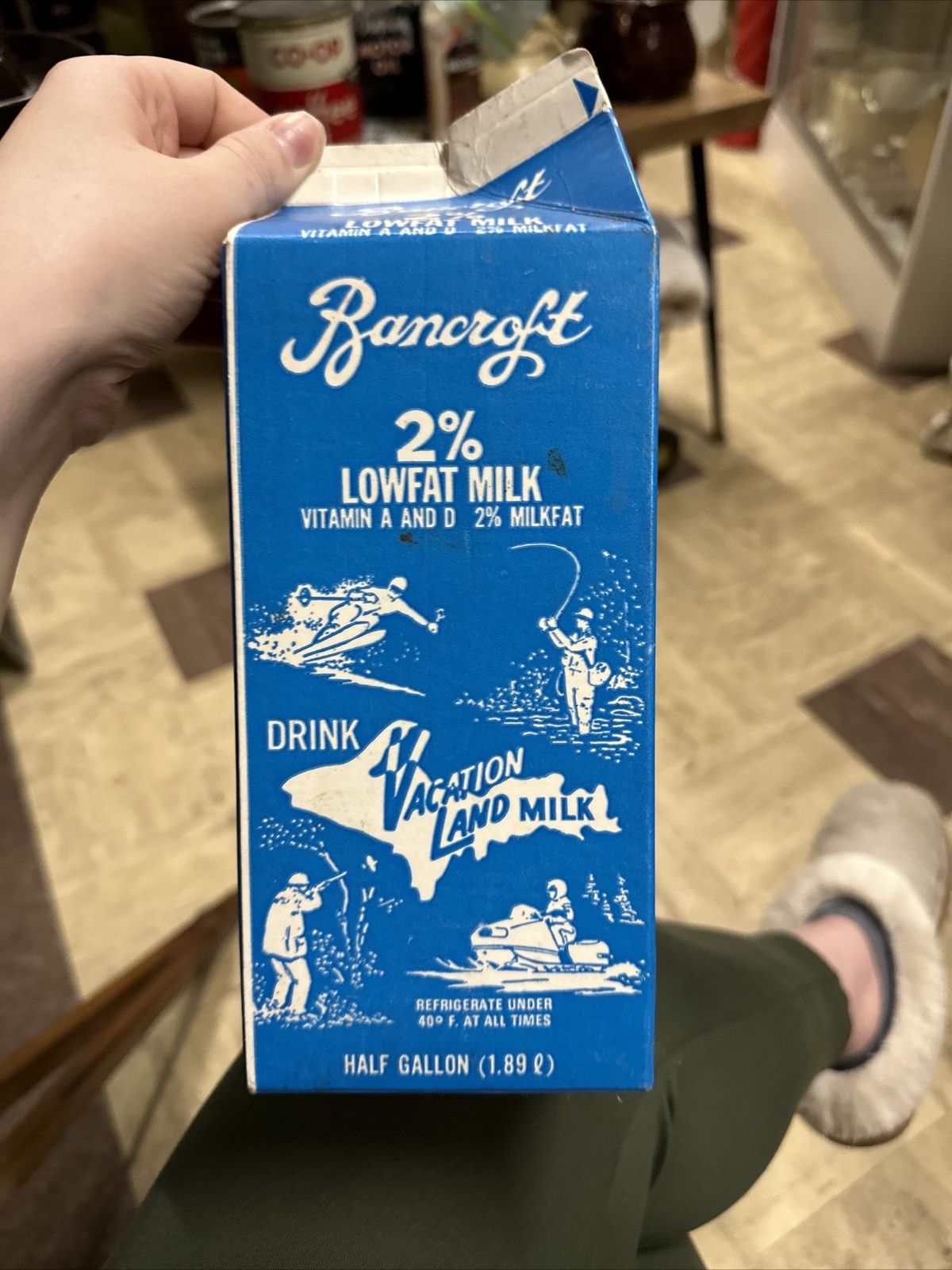 Bancroft Dairy Milk Box Half Gallon With Pink Container Marquette Mi ...