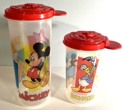 NEW Tupperware Disney MICKEY MOUSE Pencil And Crayon Keeper Holder Set ...