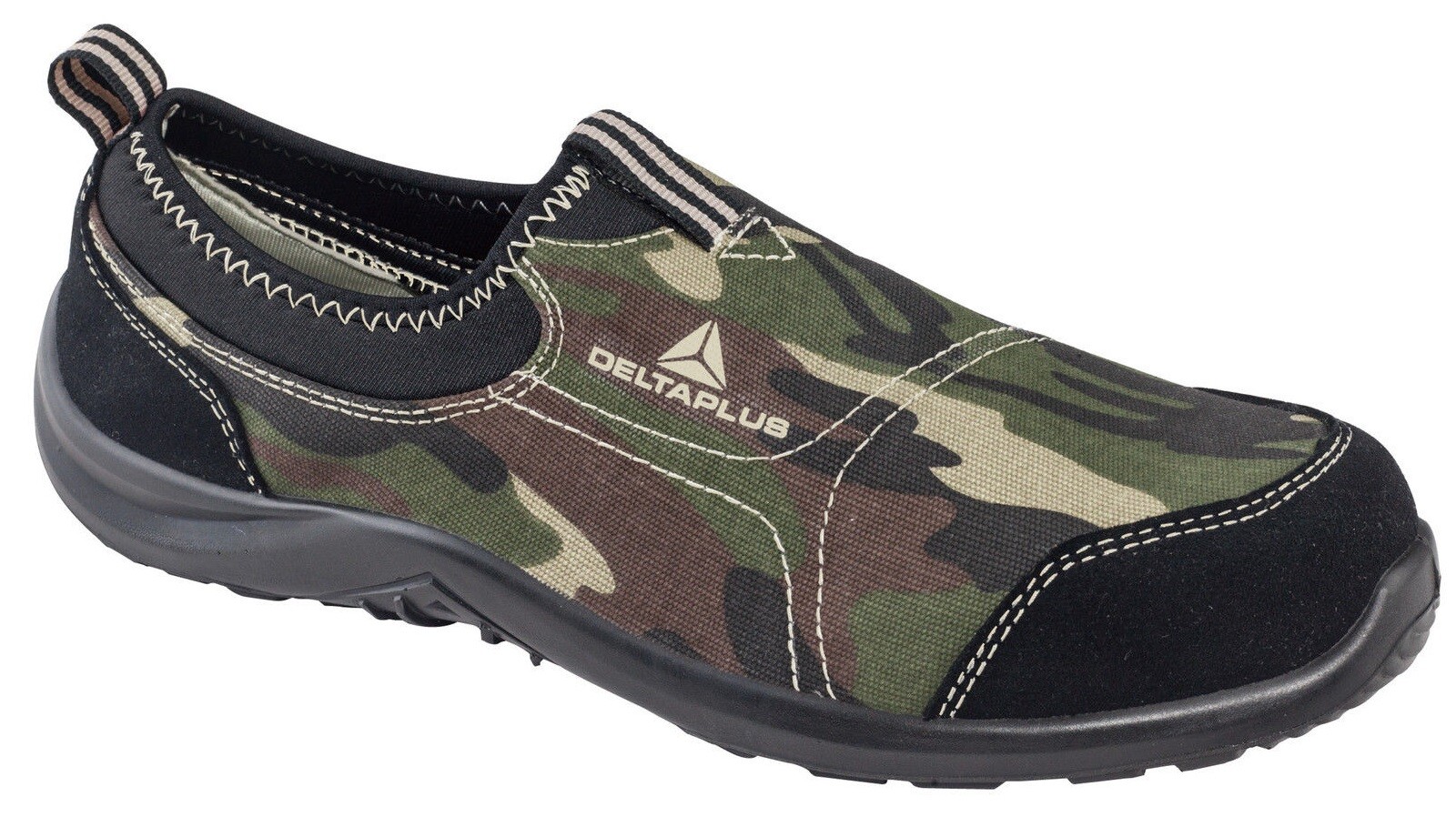DELTA PLUS Miami S1P slip-on steel toe/midsole canvas safety work ...