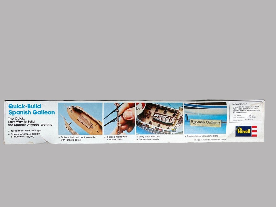 Revell SPANISH GALLEON Quick Build Plastic Ship Model Kit #H-324 ...