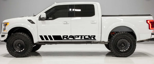 Fits Ford F150 Raptor Side Stripe Graphics Both Sides Decals Stickers ...